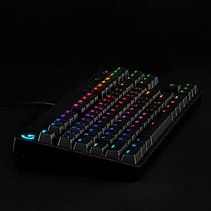 Logitech G Pro TKL Mechanical Wired Gaming Keyboard GX Blue Clicky Switch and LIGHTSYNC RGB Backlit Keys, 12 programmable F-key macros, Black - 920-009388 (Renewed)