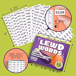 Poetry Tiles - 536 Really Dirty Words Refrigerator Magnets for Adults - Sexy Word Magnets & Funny Magnets for Adults - Make Refrigerator Poems and Stories with Funny Fridge Magnets Adult Themed Kit