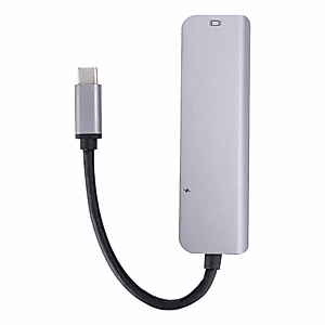 Dock, Hub Adapter, 5Gbps Aluminum Alloy 5‑in‑1 High Hardness for Laptop Computer
