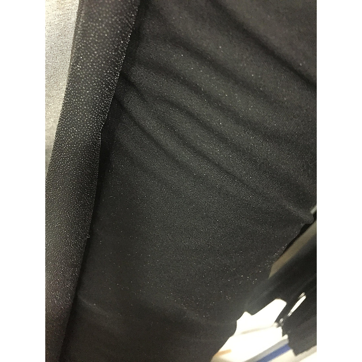 French Black Tricot Fusible Interfacing " LIGHT WEIGHT ", 3 yards x 58" IRON ON INTERFACING