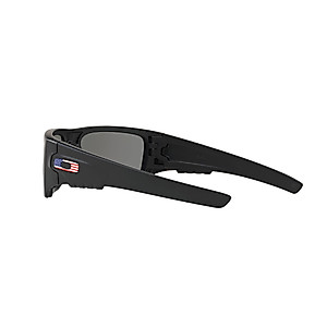 Oakley Men's OO9253 Det Cord Rectangular Sunglasses, SI Matte Black/USA Icon, 61 mm