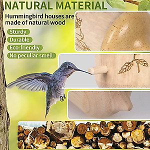 Hummingbird House,Wooden Hummingbird Houses for Outside for Nesting, Gardening Gifts Home Decoration,3 Pack