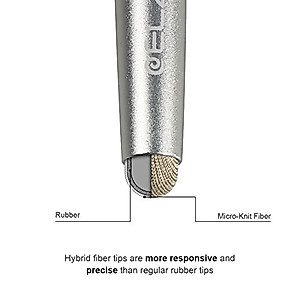 ELZO Capacitive Stylus Pens Premium Metal Slim Combo 4 Pcs Tips for All Touch Screens iPad & Android Tablets DELL/Samsung/HP/Asus/Surface/Samsung/iPhone/LG (Black, Silver, Light Blue & Rose Red)