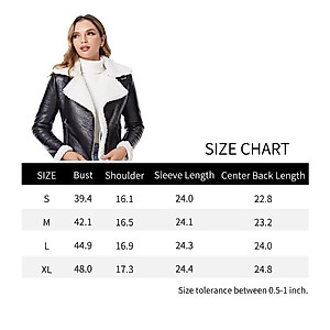 DIASHINY Women's Faux Shearing Fur Winter Coat Warm Thick Fur Lined Faux Leather Jacket (039 Black,XL)