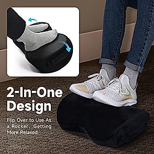 Foot Rest for Under Desk at Work - BEAUTRIP High Resilience Foam Under Desk Footrest Pillow with Massage Texture - Ergonomic Foot Stool for Office, Home, Car, Travel - Home Office Gaming Accessories