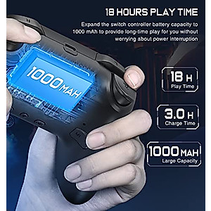 Switch Controller, Wireless Switch Controller Compatible with Switch Controller/Switch Lite/OLED, Wireless Switch Controllers Work with iOS/Android/PC with RGB Light, Programmable, TURBO & Wakeup