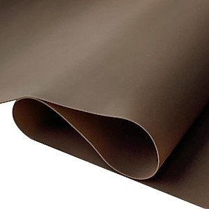 Matte Jelly Vinyl 11.8"x53" Candy Color Smooth Waterproof PVC Vinyl for Hair Bows Keychains Jewelry Making (Dark Brown)