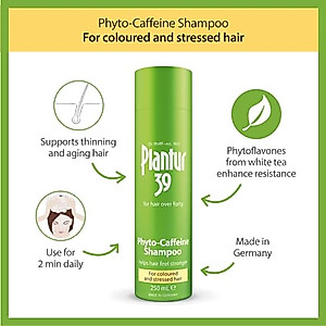 Plantur 39 Phyto-Caffeine Shampoo for Colored, Stressed Hair, 8.45 fl oz