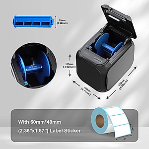 Label Maker Machine with Tape, CLABEL 220D Desktop Thermal Label Printer with USB Cabel,Support Windows, for Office Home