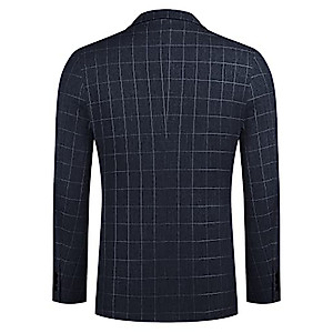 COOFANDY Mens Plaid Sport Coat One Button Regular Fit Blazer Premium Suit Jacket