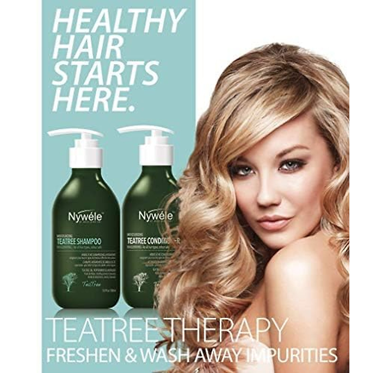 Nywele Tea Tree Mint Shampoo and Conditioner SET 16oz each (Invigorate your scalp)