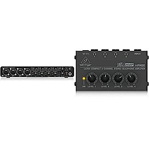 Behringer U-Phoria UMC404HD & MICROAMP HA400 Ultra-Compact 4 Channel Stereo Headphone Amplifier