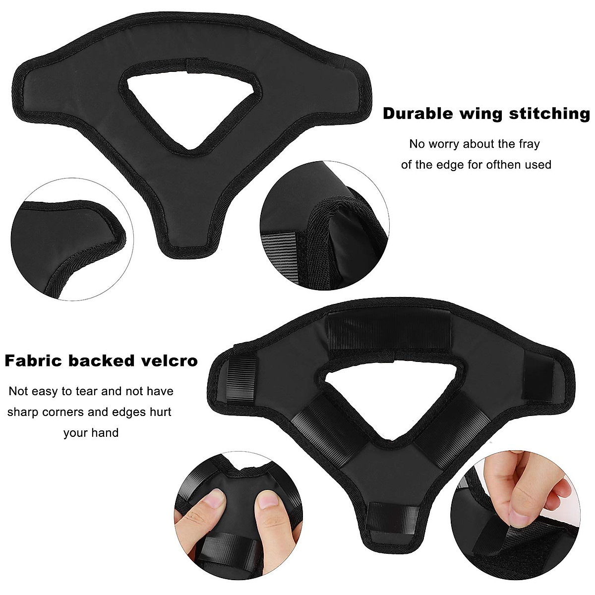 Esimen Head Pad for Oculus Quest 2 /Quest Strap Cushion Headband Fixing Accessories, Gravity Pressure Balance Cushion Leather Foam (Black)