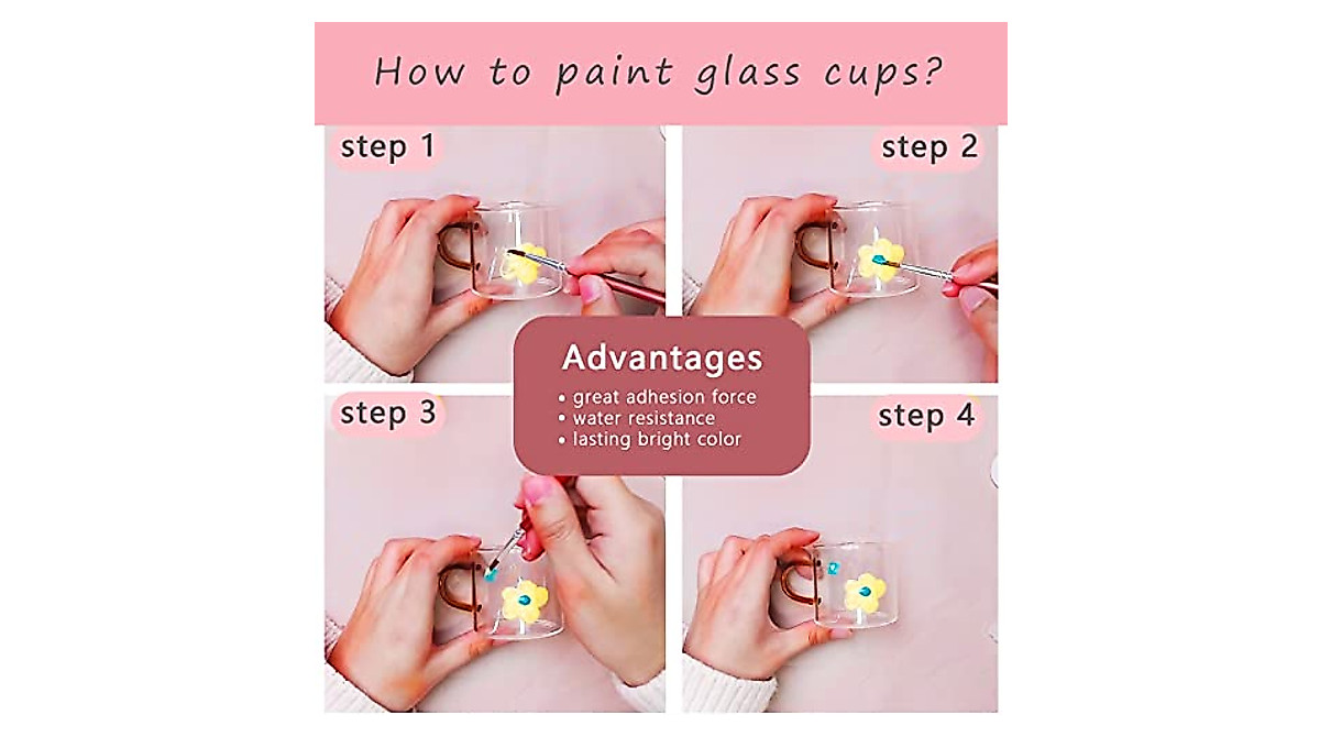 Colorful Stain Glass Paint Kit - 12 Vibrant Colors