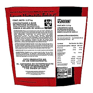 Mutant Whey – Muscle Building Whey Protein Powder Mix in Great Flavors and Enzyme Fortified for Optimum Nutrition, 5 lb – Vanilla Ice Cream