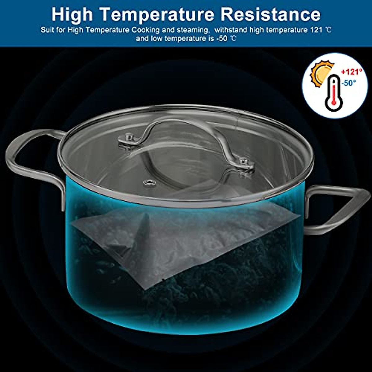 SumDirect Mylar Bags for Food Storage - 100 Pack 6x9 Inches Square Heating Cooking Pouches Heat Sealable Mylar Bag for Long Term Food Storage (Silver)