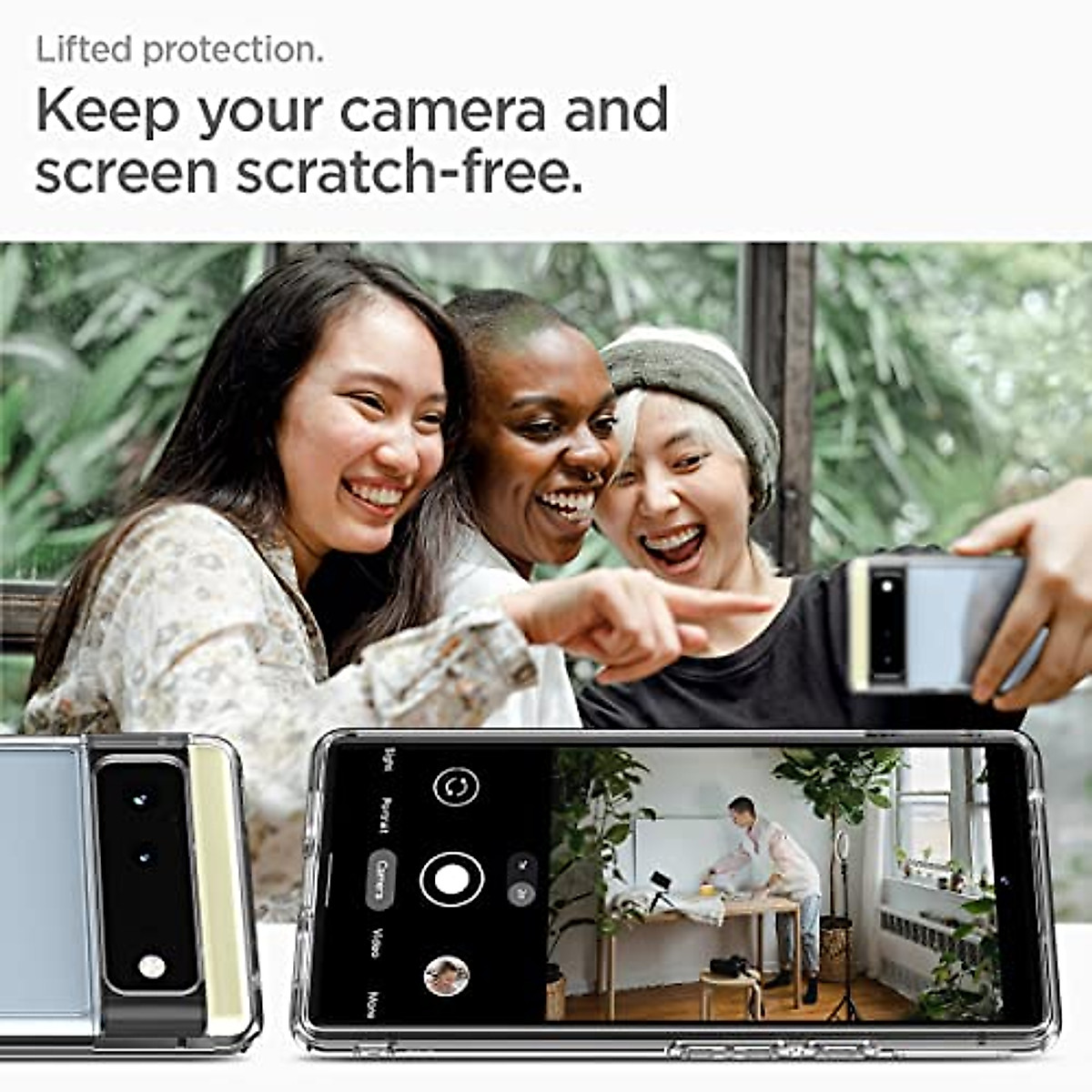 Spigen Ultra Hybrid [Anti-Yellowing Technology] Designed for Google Pixel 6 Case (2021) - Crystal Clear