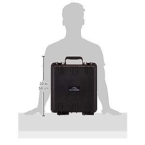 Monoprice Weatherproof/Shockproof Hard Case - Black IP67 Level dust and Water Protection up to 1 Meter Depth with Customizable Foam, 8 x 7 x 6 in, 2.9 Liter (112679)