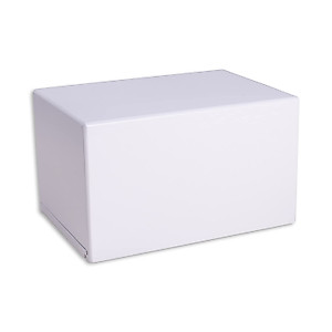 Deering Moments Custom Engraved Lacquered Funeral Cremation Urn for Human Ashes (White, X-Large)