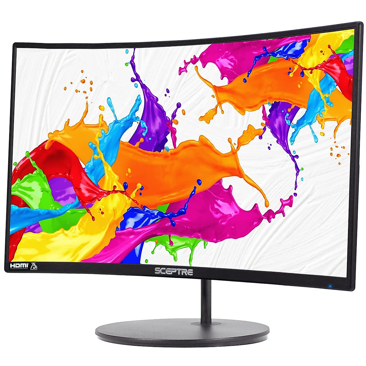 Sceptre Curved 24" Gaming Monitor 75Hz HDMIx2 VGA 98% sRGB R1500 Build-in Speakers, Machine Black 2022 (C249W-1920RN Series) (Renewed)
