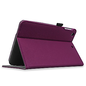 Fintie Case for iPad Mini 3, Mini 2/1 [Corner Protection], Multi-Angle Folio Smart Stand Protective Cover with Pocket, Auto Sleep/Wake, Purple