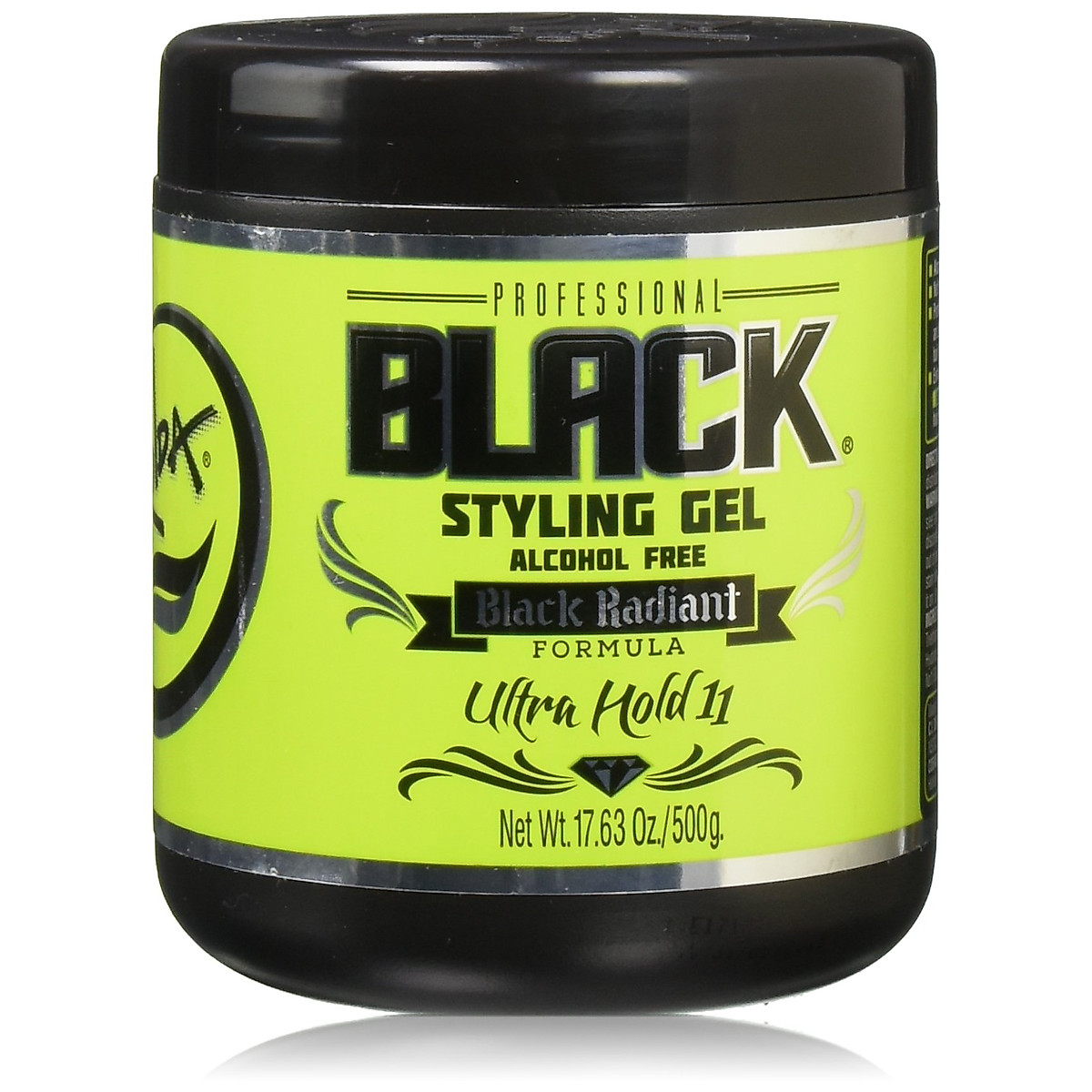 Rolda Black Styling Hair Gel - Medium To Strong Hold With Medium Shine For a Wet Slicked Back Look With All Day Hold - Activated Black Charcoal Covers Grey Hair Instantly 17.6oz