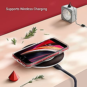 ULAK Compatible with iPhone SE 3 2022 Case, iPhone SE 2020 Case, Clear Glitter Soft TPU Cover Shockproof Protective Phone Case Compatible with iPhone SE 2nd 3rd/iPhone 7/iPhone 8 4.7 Inch Clear