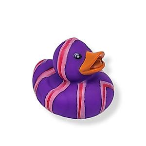 Cool Rubber Ducks (2") Standard Size. (12 Pack) Cute Duck Bath Tub Pool Toys. (Multi-Color Pattern Rubber Squicky Duckies)