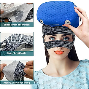 JYMEGOVR for Oculus Quest 2 Silicone Cover, Protective Cover Accessories for Meta VR, Multi Colors Soft Shell Skin, Controller Grips & Face Cover Set (Blue)