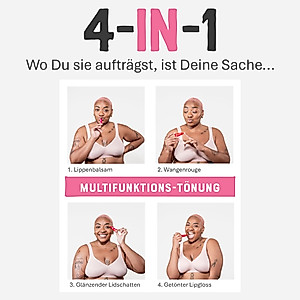 Dr. Lipp Superfood Lip Tint Red Redish 8ml – 4-in-ONE Ultra Moisturising Tinted Lip Balm, Lip Gloss, Cheek Blush & Glossy Eyeshadow – 100% Natural – Fragrance & Cruelty Free