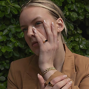 TOBENY Stainless Steel Bracelets for Women Men Silver Gold Plated Wristbands Link Chain Bracelets for Teen Girls Hiphop Gold Wrap Bracelets 6.5/7/8.2 inch Length with Gift Box