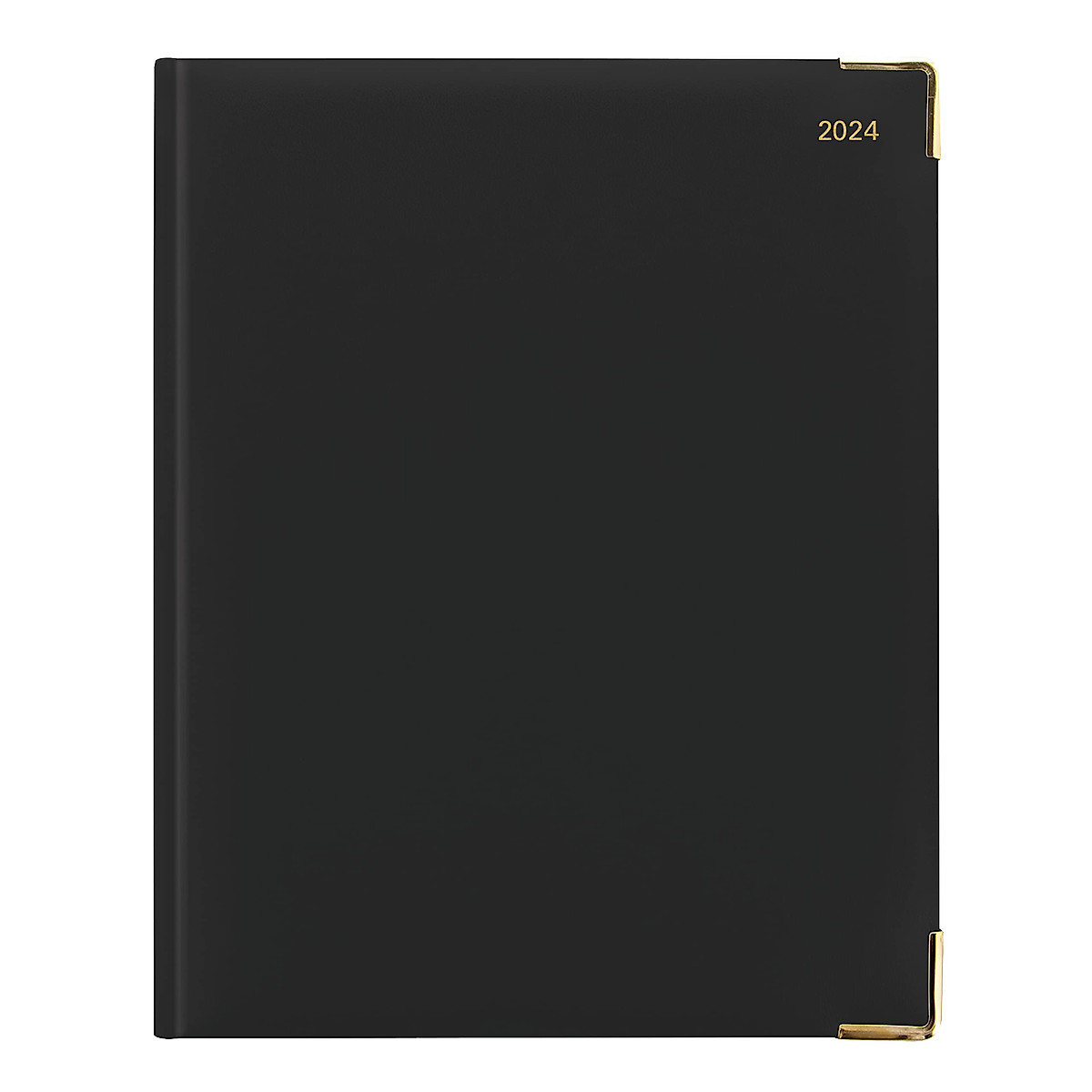 Letts of London Roma Weekly Planner, 12 Months, January to December, 2024, Italian Leather, Quarto Size, 10.25" x 8.25", Black (C33YIBK-24)