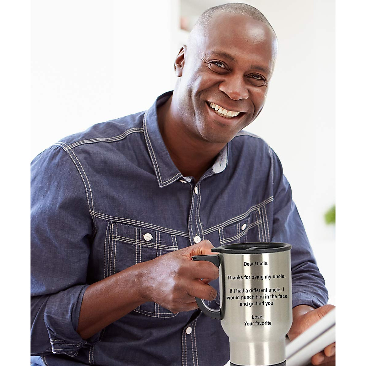 SpreadPassion Dear Uncle, Thanks for being my Uncle gift idea Stainless Steel Travel Insulated Tumblers Mug