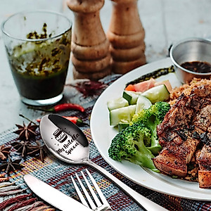 My Nutella Spoon Funny Stainless Steel Engraved Spoon, Long Handle Coffee Tea Spoon Dessert Ice Cream Spoon, for Nutella Lover Teens Women Men Besties Best Friends Spoon Gifts