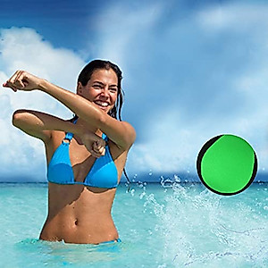 PMUYBHF 2/4 Pcs Water Jumping Ball 2.17 Inch Water Bouncing Ball Skipping Beach Ball Toys Pool Accessories Gift Outdoor Games Activities (Blue Green)