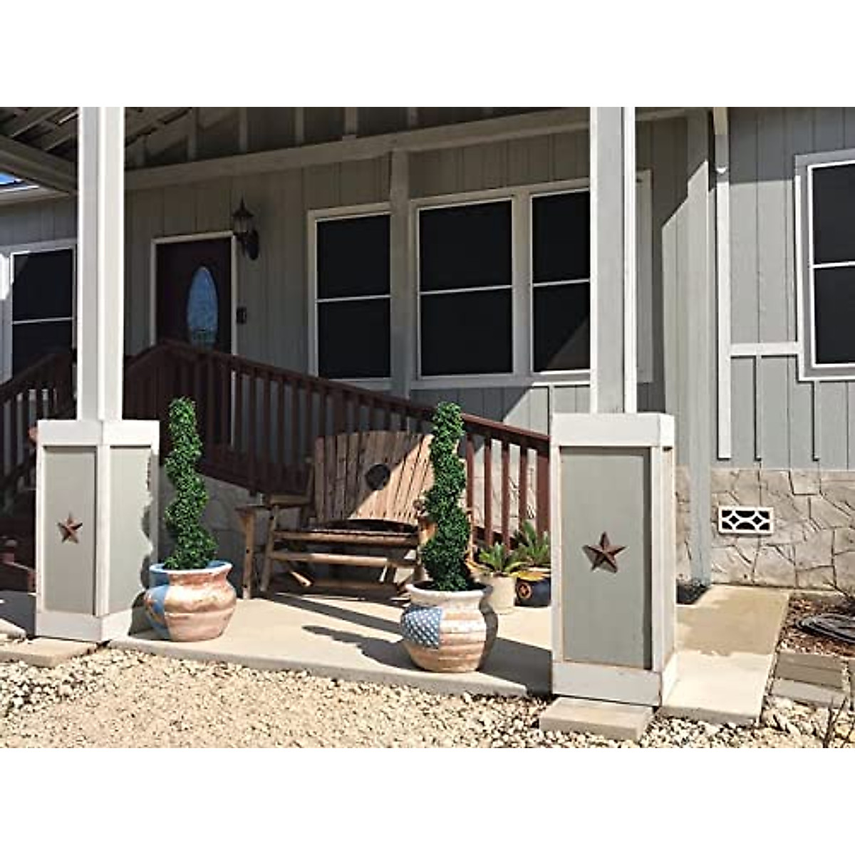 VOPVZVKO Two Artificial Outdoor 4' Spiral Boxwood Topiary UV Rated! Free Returns!