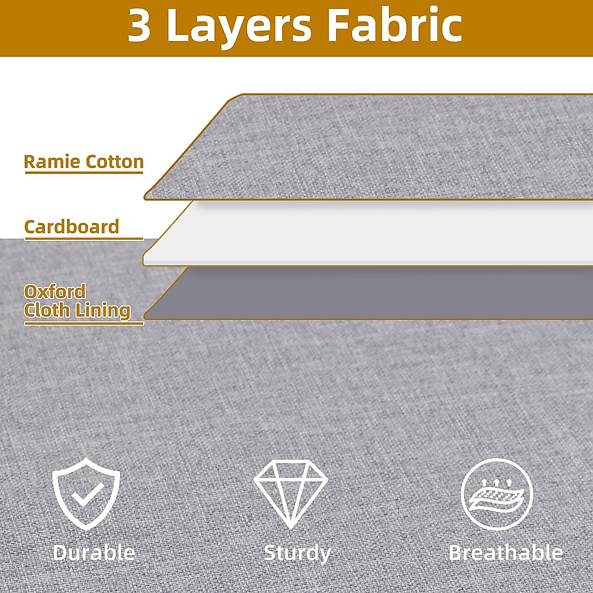 YheenLf Under Bed Storage Containers Bin with Lids Handle, Foldable Sturdy Storage Bags with Handles for Organizing Clothes, Shoes, Blankets, Pillows, Grey, 1 Pack, 23.6" L x 11.8" W x 5.9" H