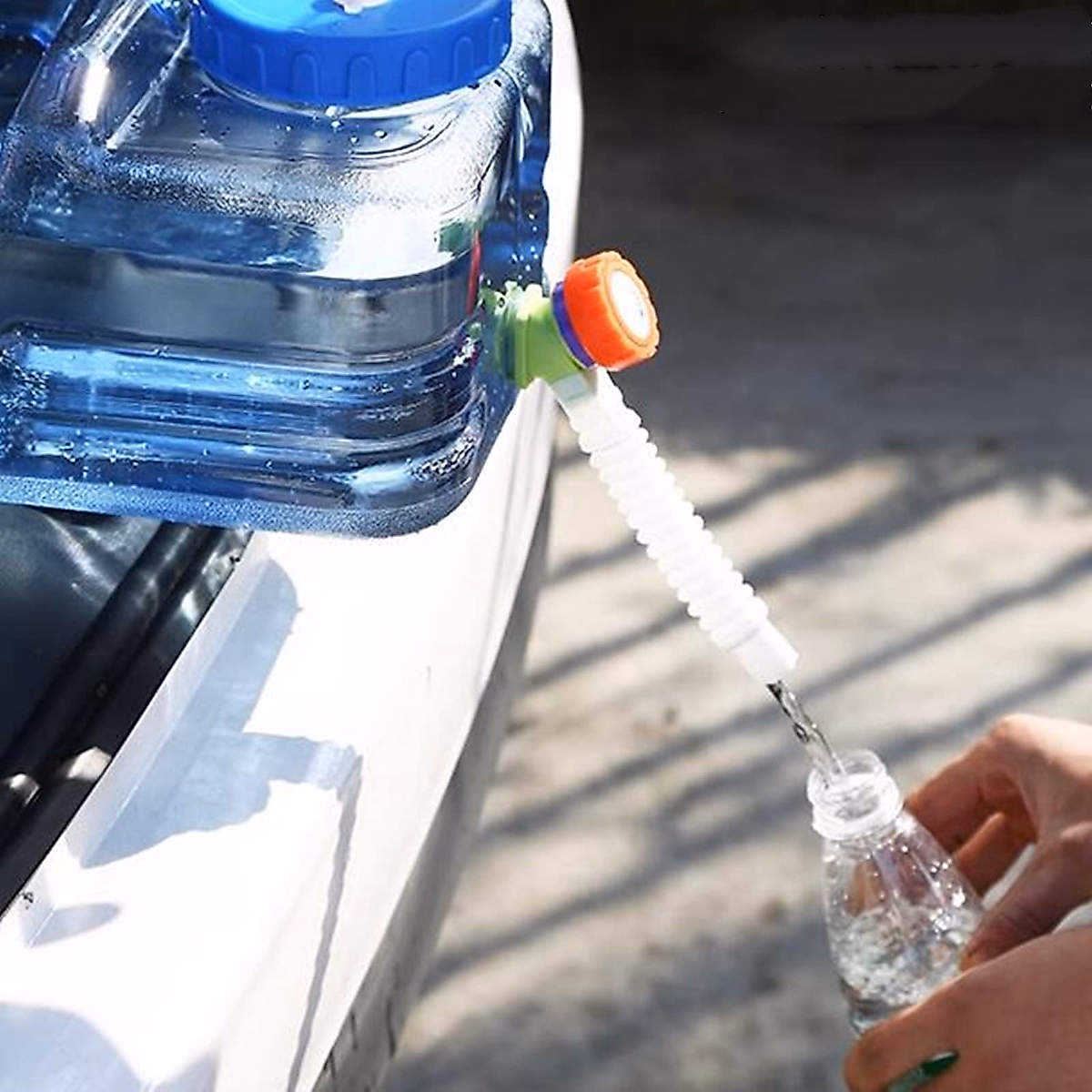 Dicunoy Camping Water Container, 2.6 Gallon Portable Water Jug with Spigot, Thick Water Dispenser Brick with Wide Filler Opening for Hiking, Picnic, Vehicle, Outdoor, Emergency, Hurricane Supplies