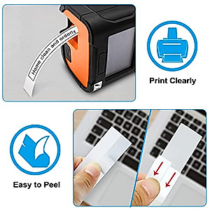 4P TZe-251 24mm 0.94 Laminated White Tape, Replacement for Brother Label Maker Tape 24mm TZe-251, P Touch Label Tape 1 Inch Compatible with Brother Ptouch PT-D600 PT-P710BT PT-P750W Label Machine