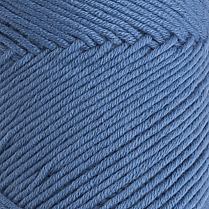 3 Skein La Mia Baby 50% Cotton Total 10.5 Oz Each 3.5 oz (100 g) / 218yd (200m), Medium, Worsted, Super Soft Yarn, Best for Baby and Amigurumi, Blue - L035