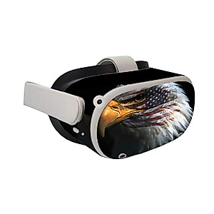 MightySkins Skin Compatible with Oculus Quest 2 - Eagle Eye | Protective, Durable, and Unique Vinyl Decal wrap Cover | Easy to Apply, Remove, and Change Styles | Made in The USA (OCQU2-Eagle Eye)