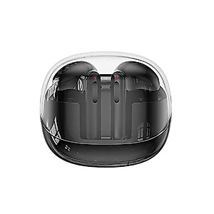 pstuiky Wireless Earphone Bluetooth 5.3 Headphones Touch-Control Space Capsule Earphones ANC in-Ear Hi-fi Earbuds Mini Sports Music Earbuds with Microphone Noise Cancelling Headset (Black)