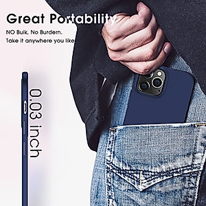 X-level Compatible iPhone 13 Pro max Case Slim Fit Ultra-Thin [Guardian Series] Soft TPU Matte Finish Coating Phone Cases Lightweight Back Cover Grip for iPhone 13 Pro max 6.7" (2021)-Navy Blue