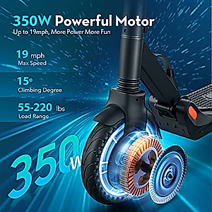MICROGO New M5 Pro Electric Kick Scooter for Adults, Honeycomb Off-Road Tires, Large LED Panel, App Control, 350W Motor, 19MPH 18.5Miles, Long-Range Battery, for Commuter/Travel, Foldable Scooter