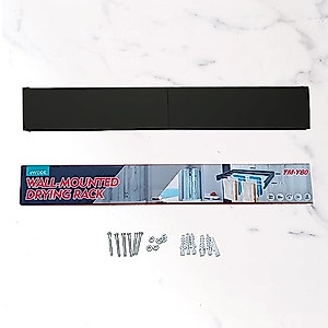 EWODE Clothes Drying Rack Wall Mounted, Collapsible Retractable Laundry Drying Rack, 60 lbs Capacity, 13,1 Linear Ft, 31,5" Width (Black)