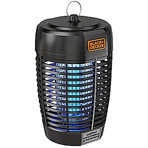 Black + Decker Bug Zapper- Mosquito Repellent Outdoor & Fly Traps for Indoors- Mosquito Zapper & Fly Killer- Gnat & Moth Traps for Home, Deck, Garden, Patio & More