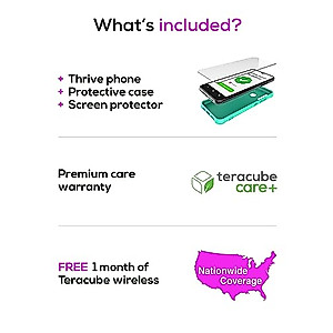 Teracube Thrive 64 GB Smartphone for Kids & Teens - Parental Controls, Healthy Time Limits, GPS Tracking, Talk/Text, Spam Blocker, Powered by T-Mobile (Activation Required)