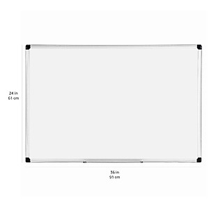 Amazon Basics Magnetic Dry Erase White Board, 36 x 24-Inch Whiteboard - Silver Aluminum Frame