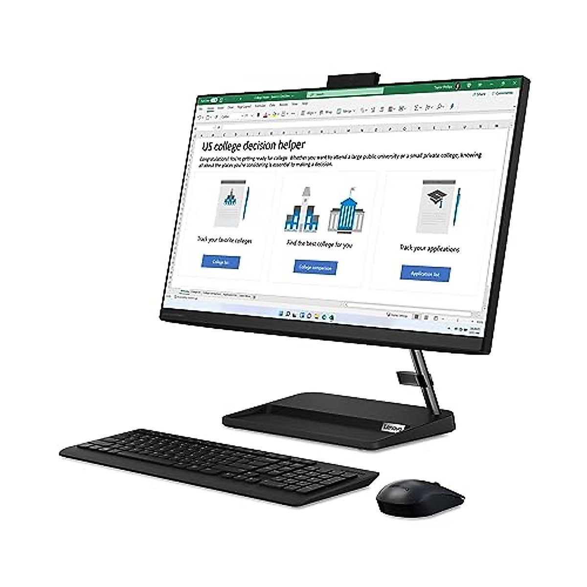 Lenovo IdeaCentre AIO 3 - (2023) - All in One Desktop Computer - 23.8" FHD - 720p HD Built in Camera - Windows 11-16GB Memory - 256GB Storage - AMD Ryzen 3 7330U - Mouse & Keyboard Included