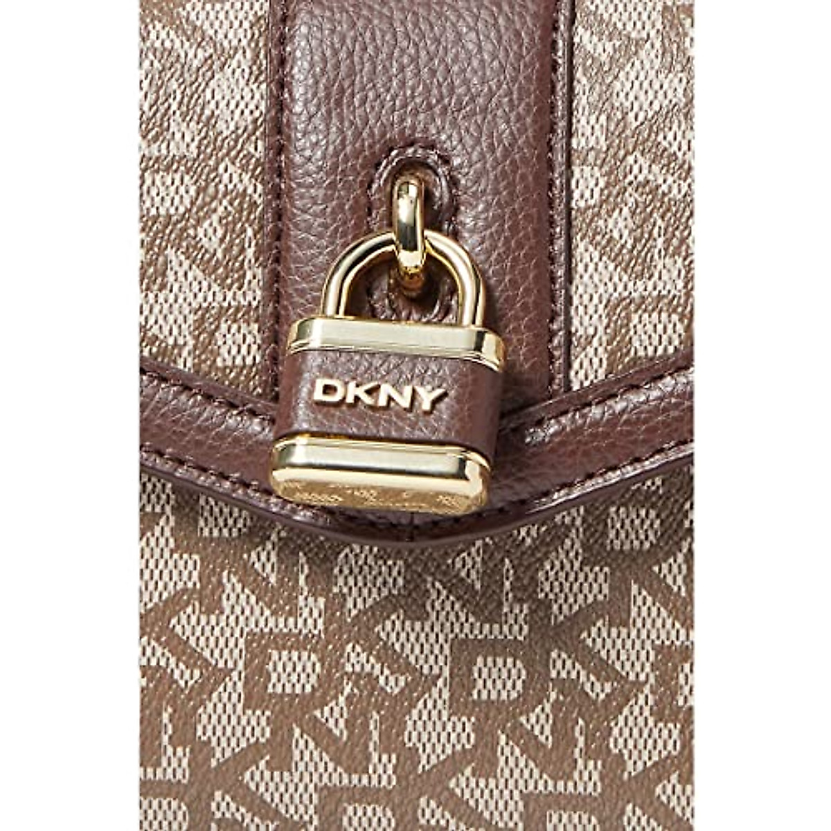 DKNY Ella Small Top-Handle Crossbody Chino/Wood Brown One Size